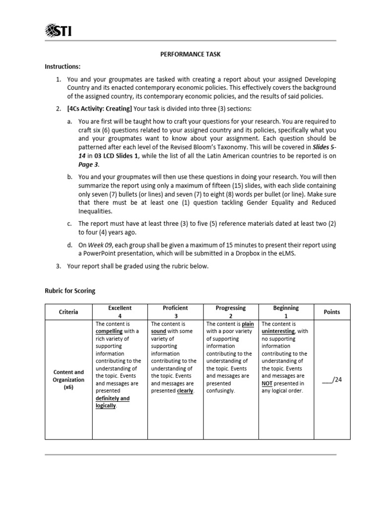 03_Performance_Task_1(5) Contemporary | PDF