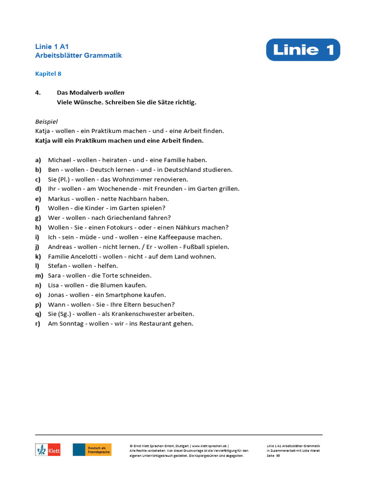 Modalverb - Wollen | PDF