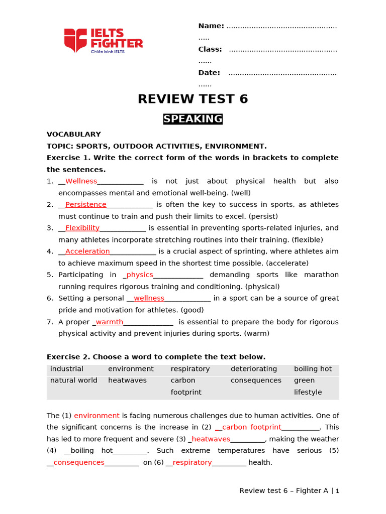 Review Test 6 | PDF