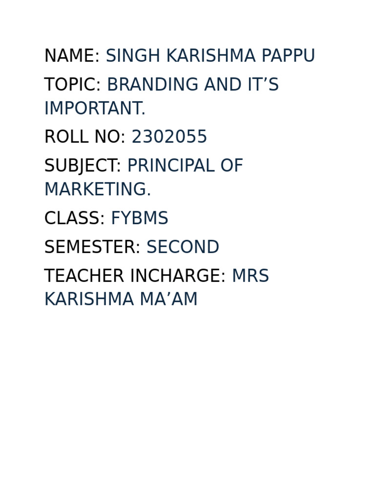 Name: Topic: Roll No: Subject: Class: Semester: Teacher Incharge | PDF