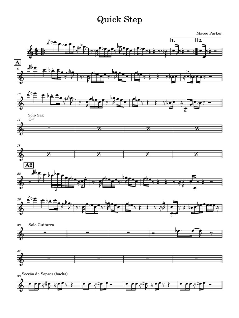 Quick Step - PAP Sax Alto | PDF