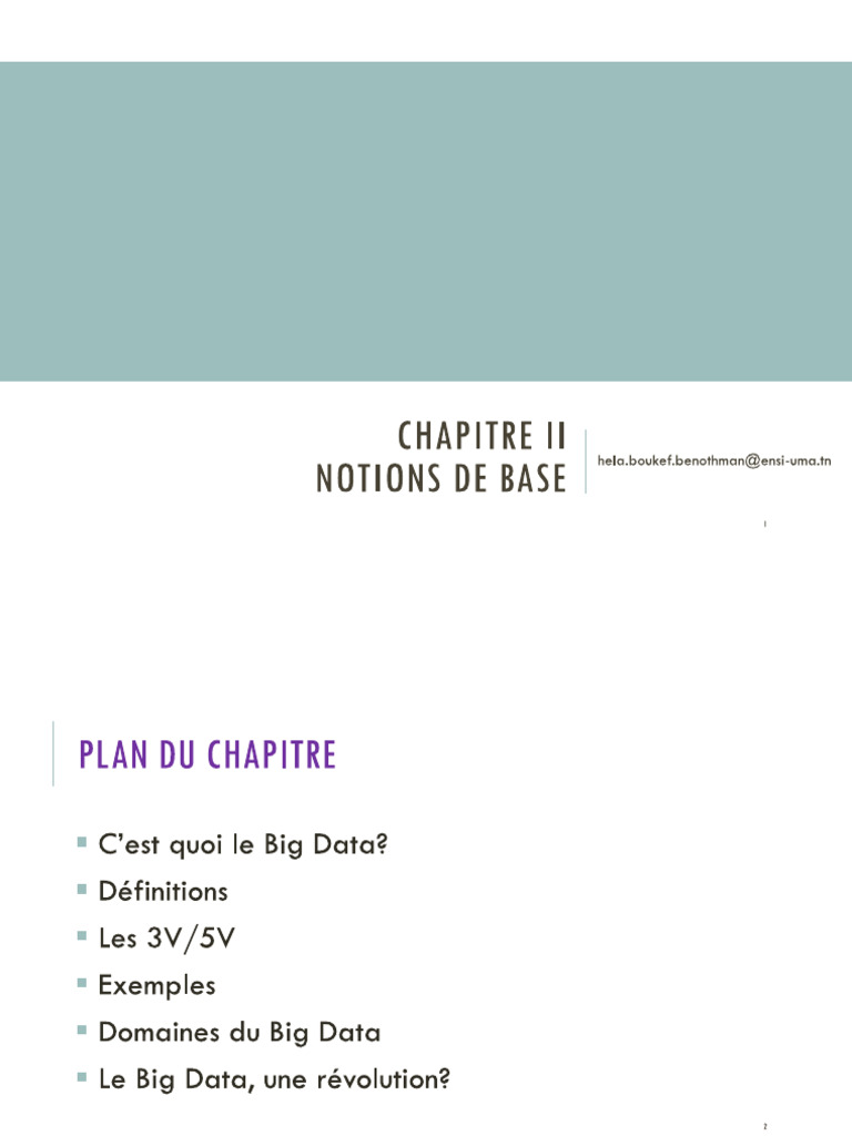 BIG DATA Chap2 Notions de Base | PDF