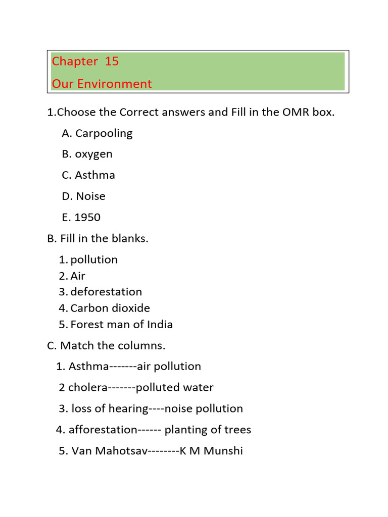 CH 15 - Our Environment | PDF