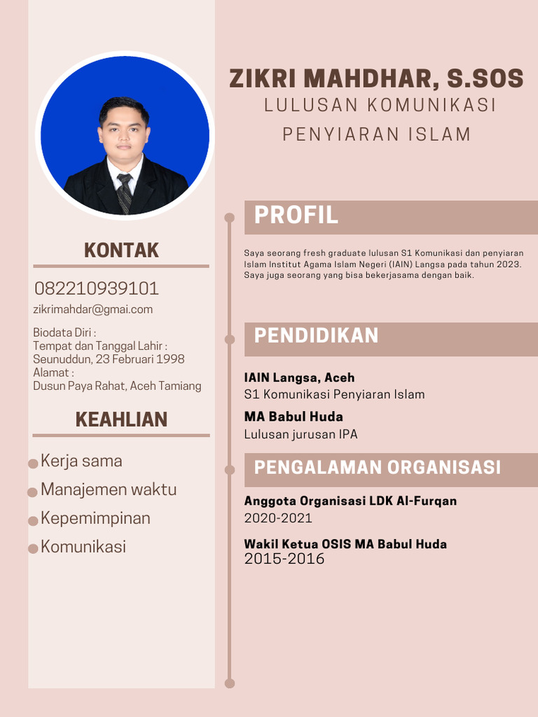 CV Zikri PDF | PDF