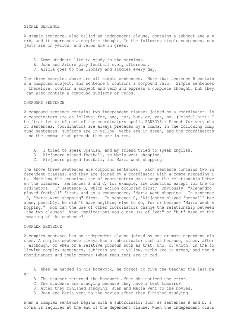 Sim, Com, Sentence | Download Free PDF | Clause | Sentence (Linguistics)