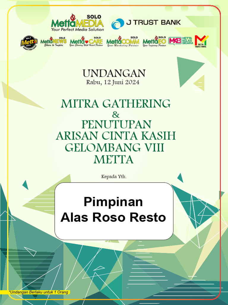 Undangan Alas Roso Resto | PDF