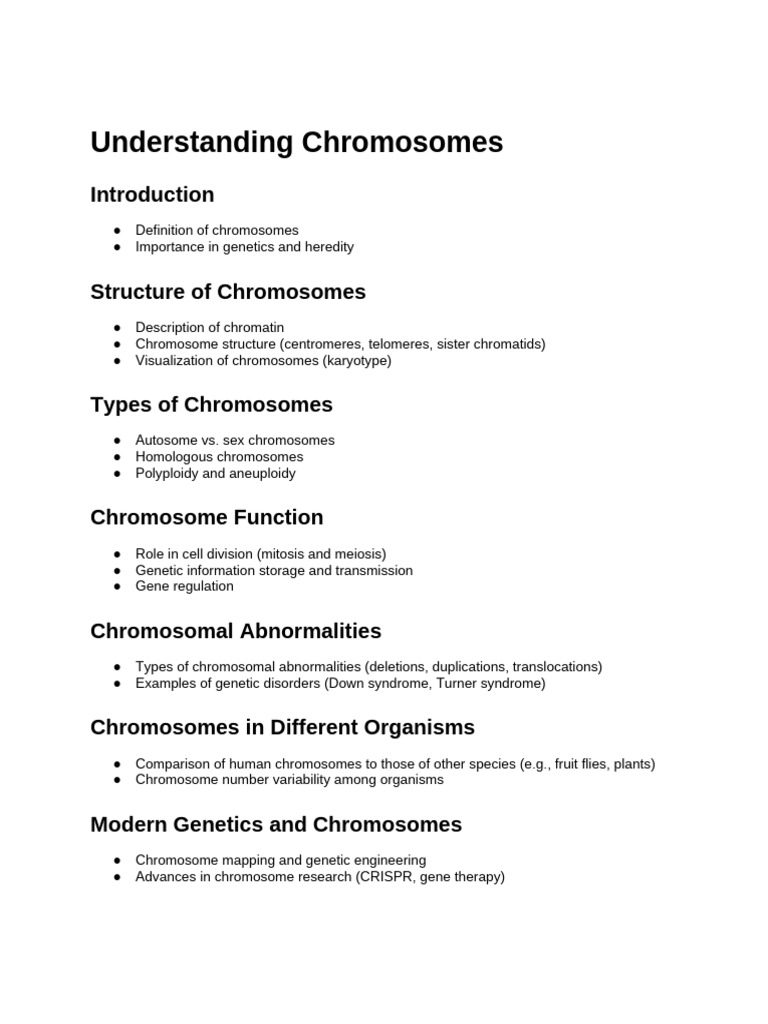 Understanding Chromosomes | PDF
