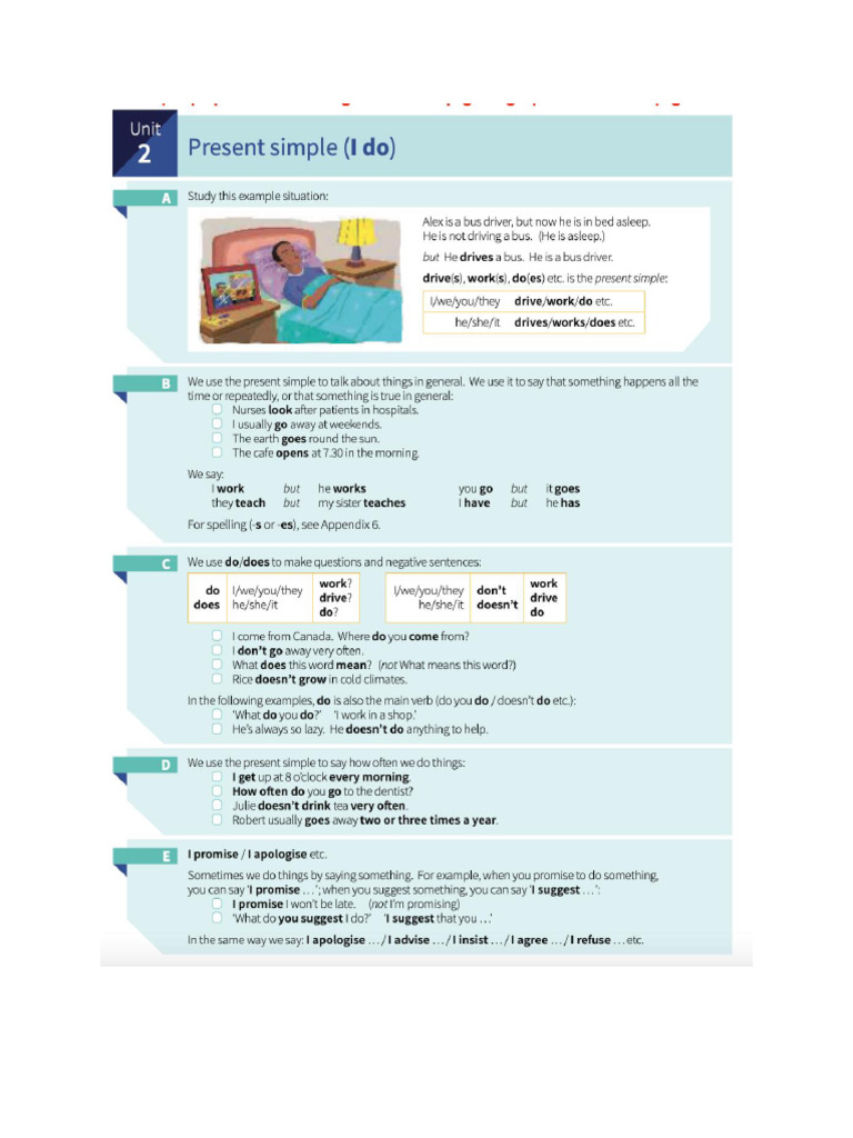 simple present | PDF