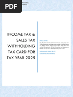 Pakistan Income Tax Rate Card 2025-26 | PDF | Taxes | Capital Gain