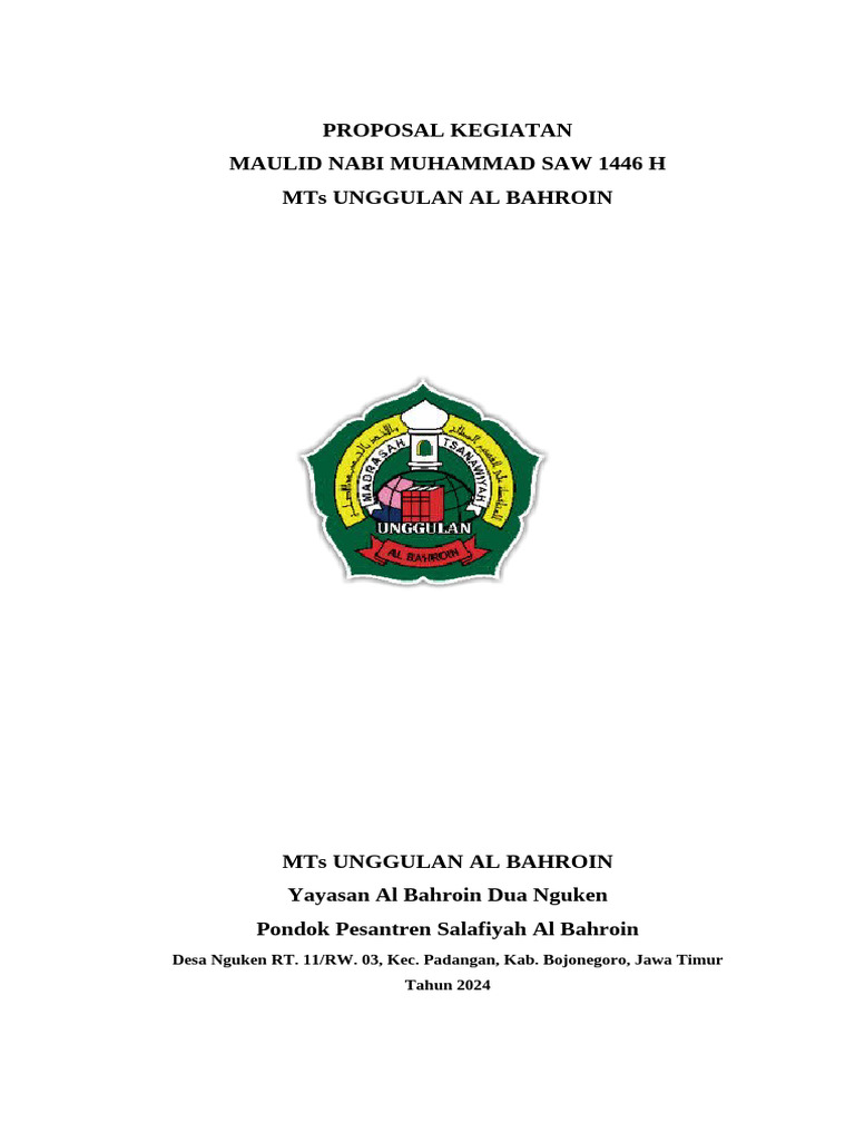 Proposal Keg. Maulid 1446 H | PDF
