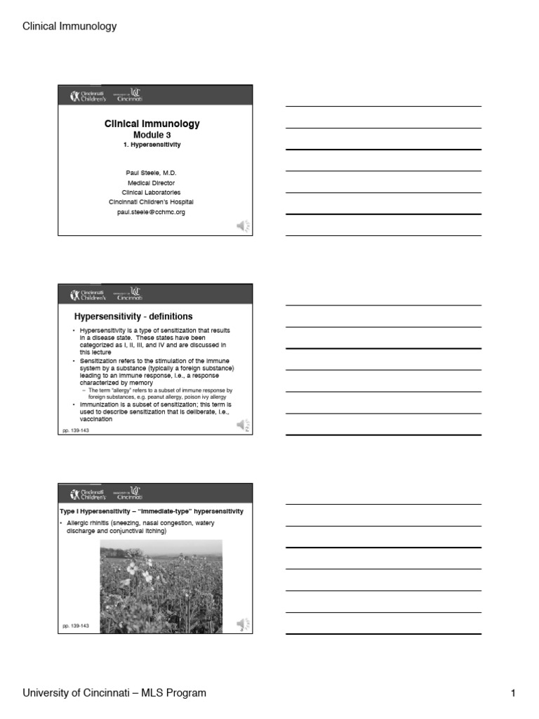 Mod3 Lecture1 Hypersensitivity | PDF