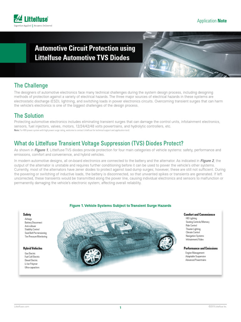 Littelfuse TVS Diode Automotive Circuit Protection Using Automotive TVS ...