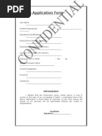 Internal Job Application Form Template | PDF