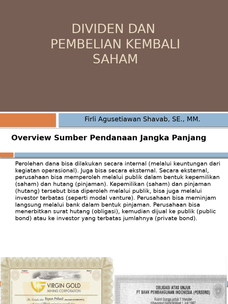 Sumber Pendanaan Jangka Panjang | PDF
