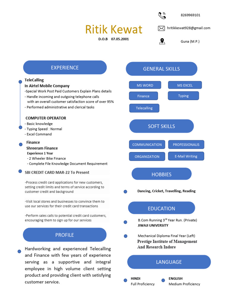 Hritik Kewat Resume1 | PDF