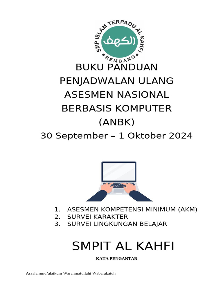 Buku Panduan Penjadwalan Ulang Anbk 2024 | PDF
