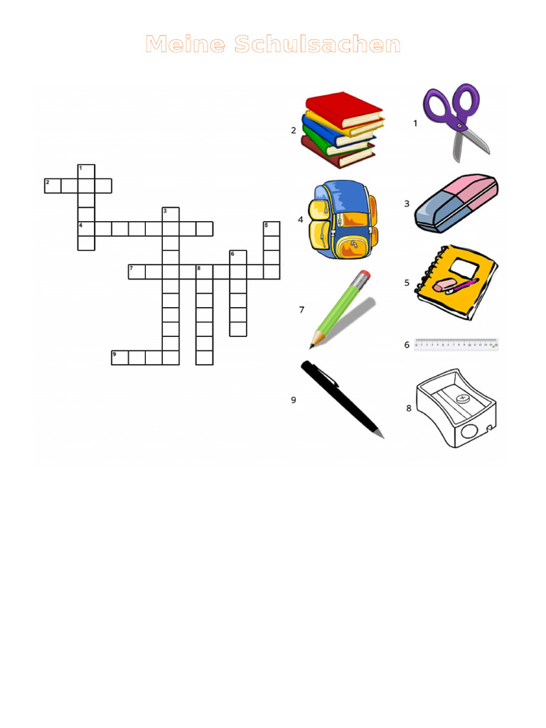 Meine Schulsachen Arbeitsblatter - 136117 | PDF