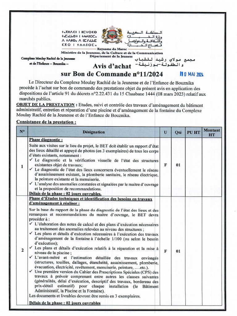 Avis D'achat Sur BC 11-2024 BET 10052024 VF | PDF