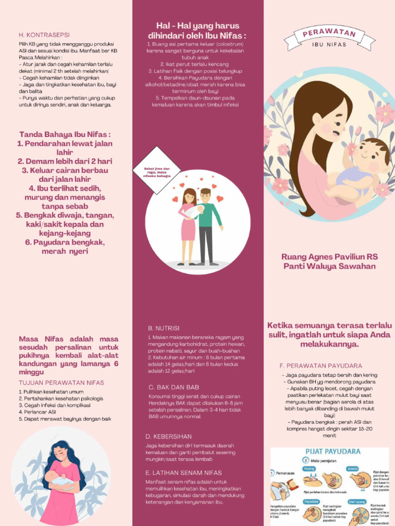 Leaflet Perawatan Ibu Nifas | PDF