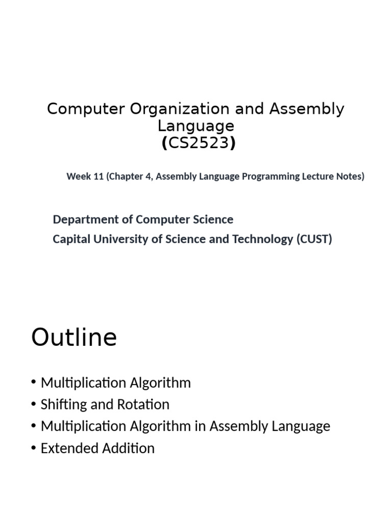 Lecture Slides Week11 | PDF