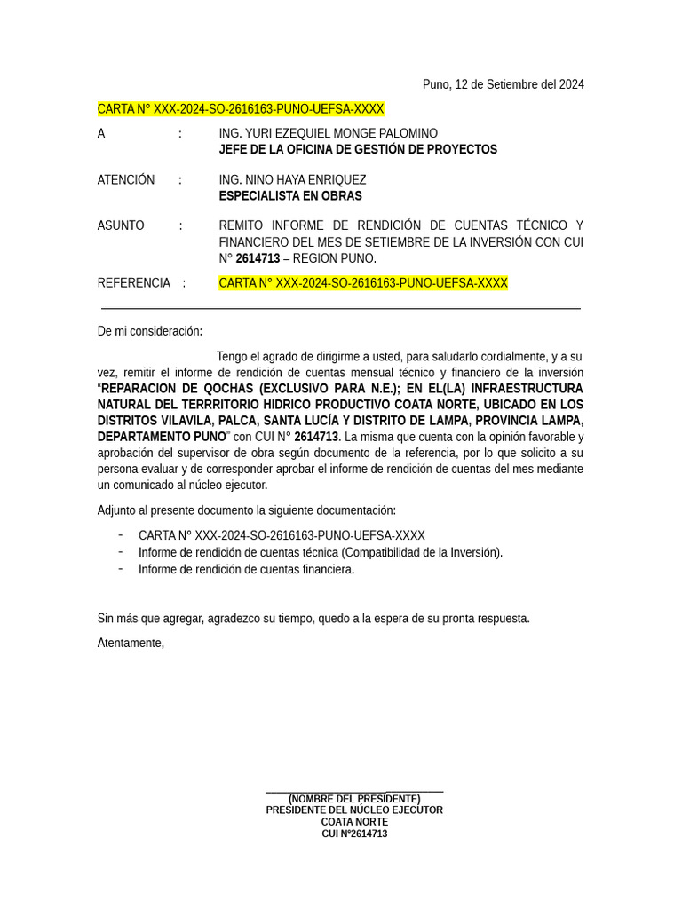 MODELO DE CARTA | PDF