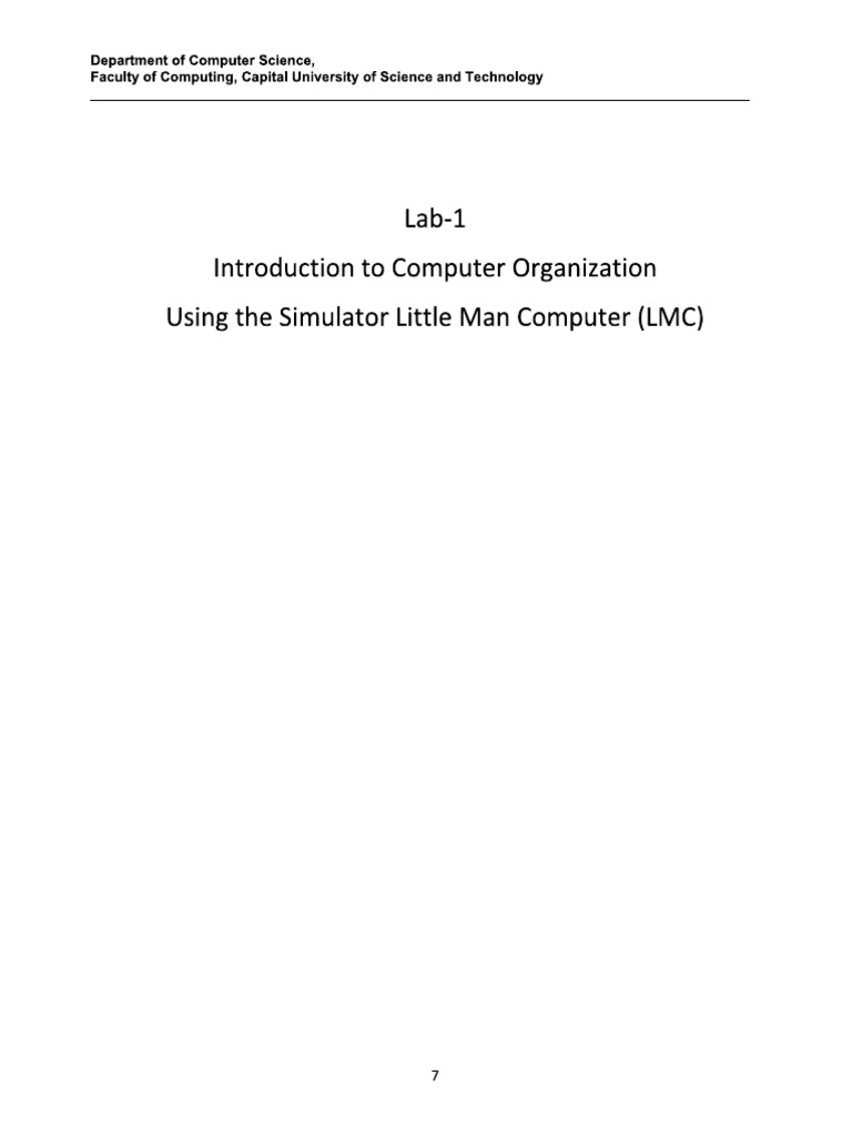 COAL Lab 1 | PDF