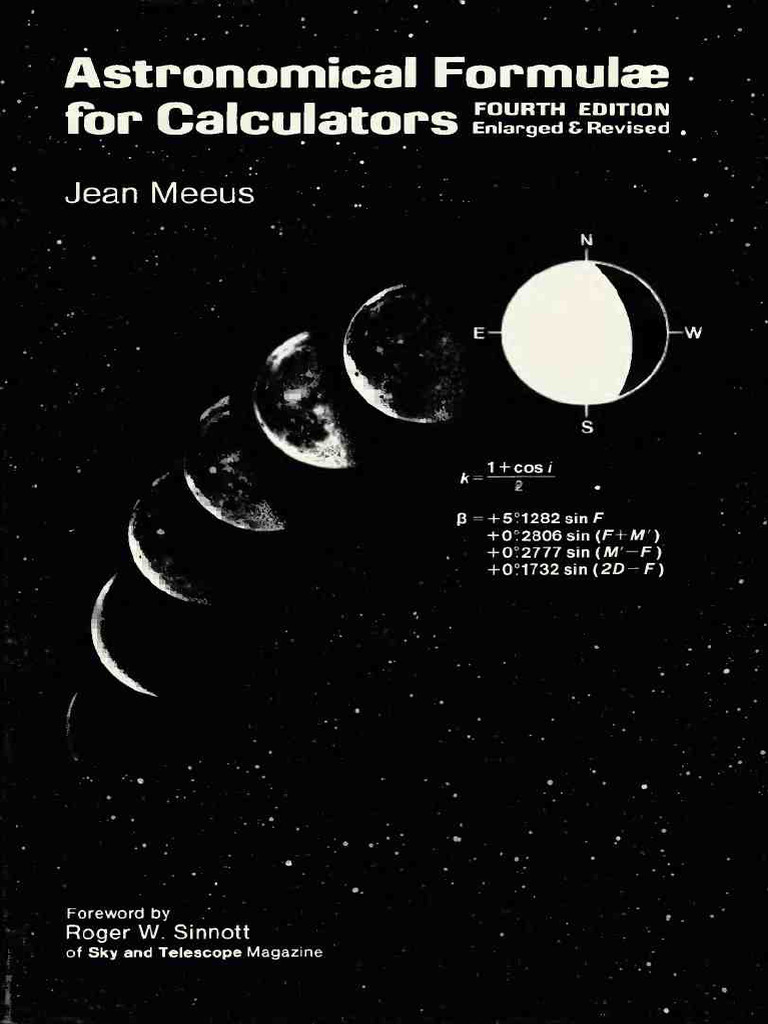 Astronomical - Formulae.for - Calculators 4ed Meeus 0943396220 | PDF