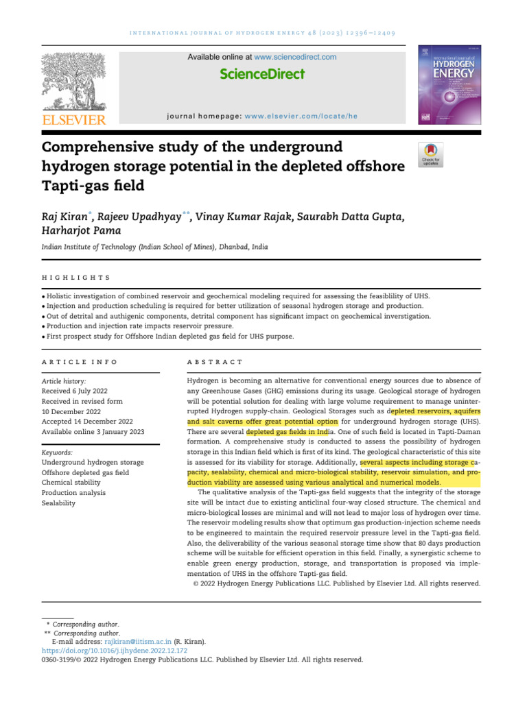 Comprehensive Study of The UHS Offshore Tapti Gas Field | PDF