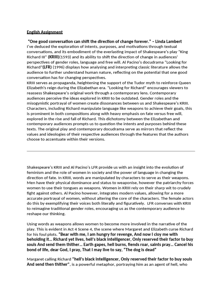 HSC Engligh Mod C | PDF