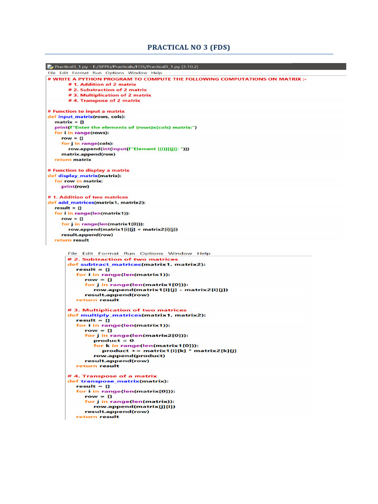 Practical No 3 | PDF