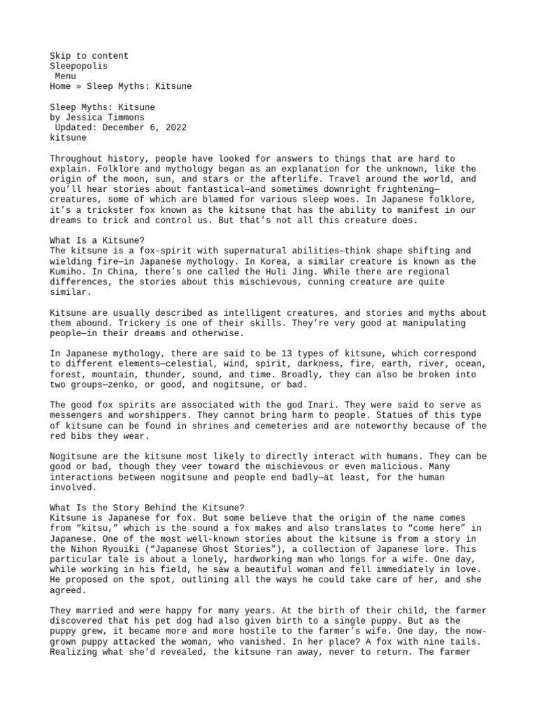 Kitsune | PDF