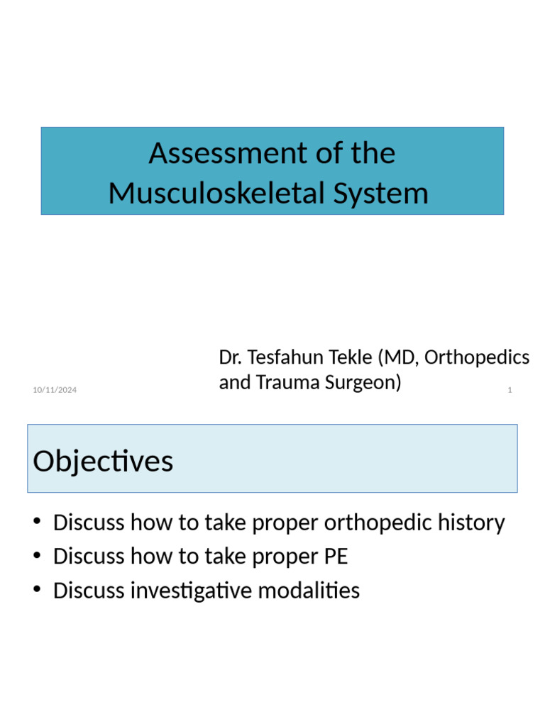 2.assessment of The Musculoskeletal System | PDF