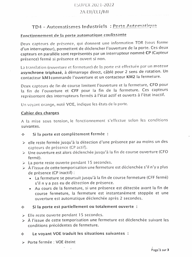 TD4 Autaumatisme | PDF