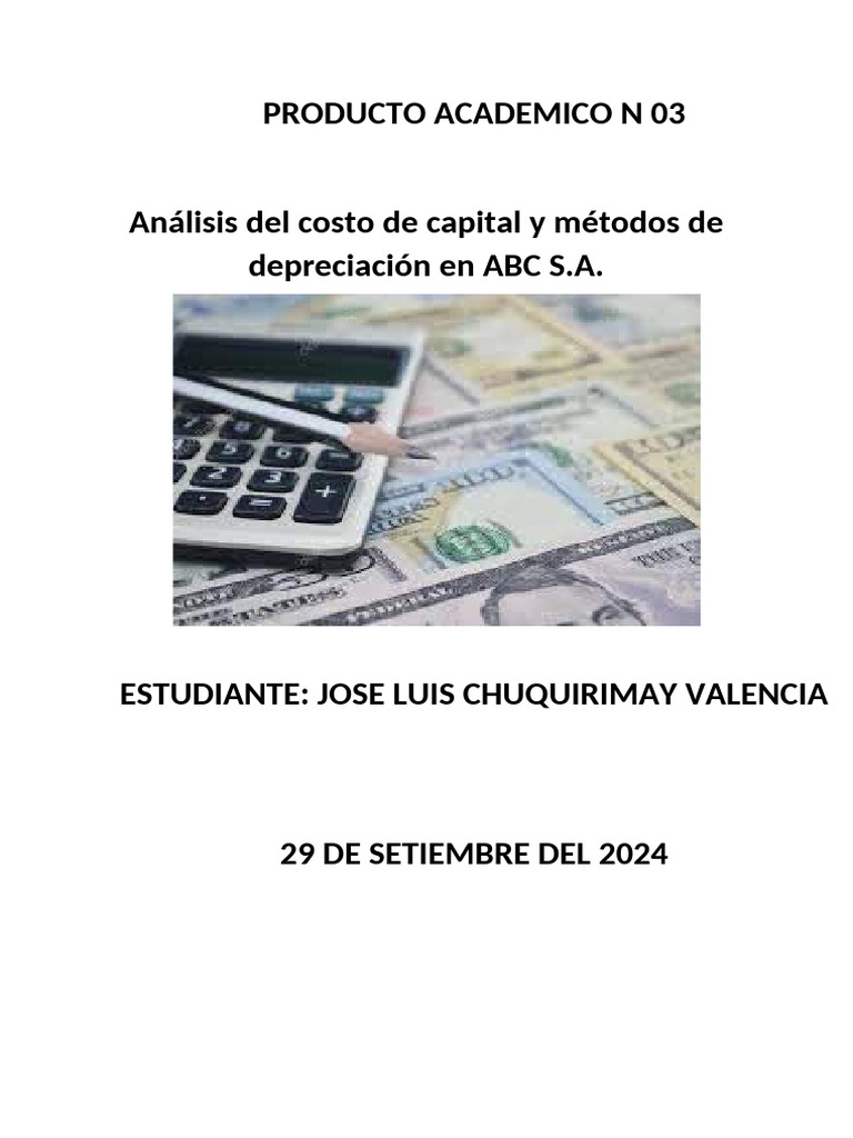 Producto Academico n 03 Ingenieria Economica | PDF