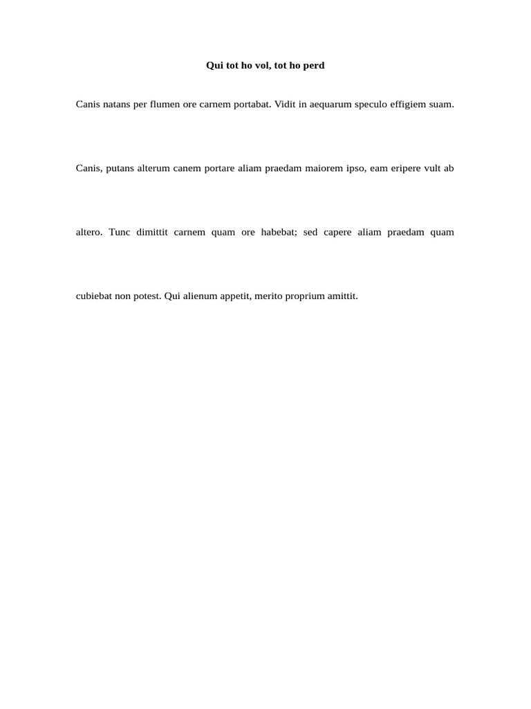 (TEXT) - Qui Tot Ho Vol, Tot Ho Perd | PDF