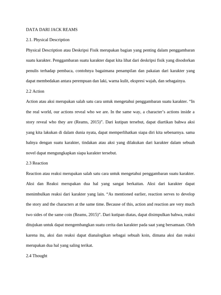 Data Dari Jack Reams | PDF