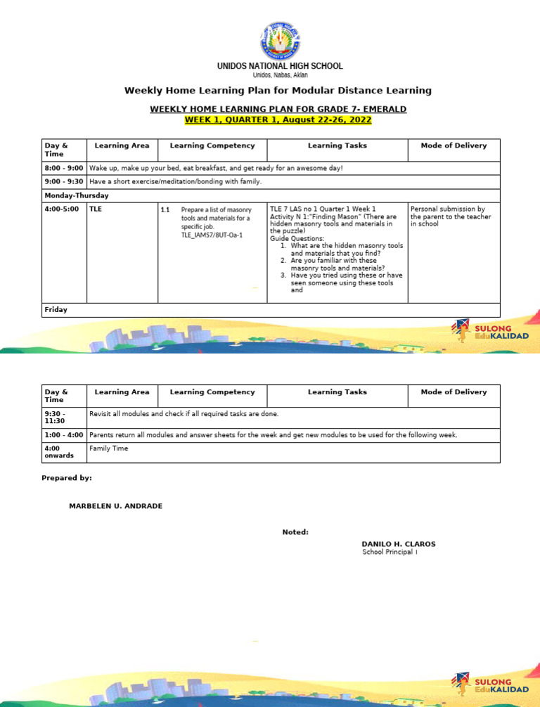 Week 3 WHLP Grade 7 Emerald | PDF