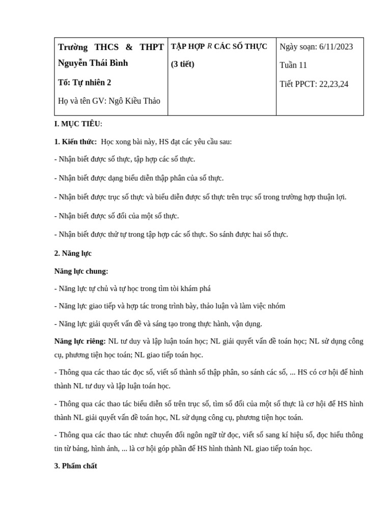 DS7 Tuan 11 (Tiet 22,23,24) | PDF