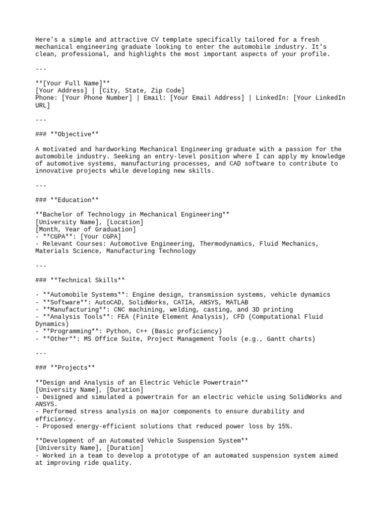 Here's A Simple and Attractive CV T | PDF