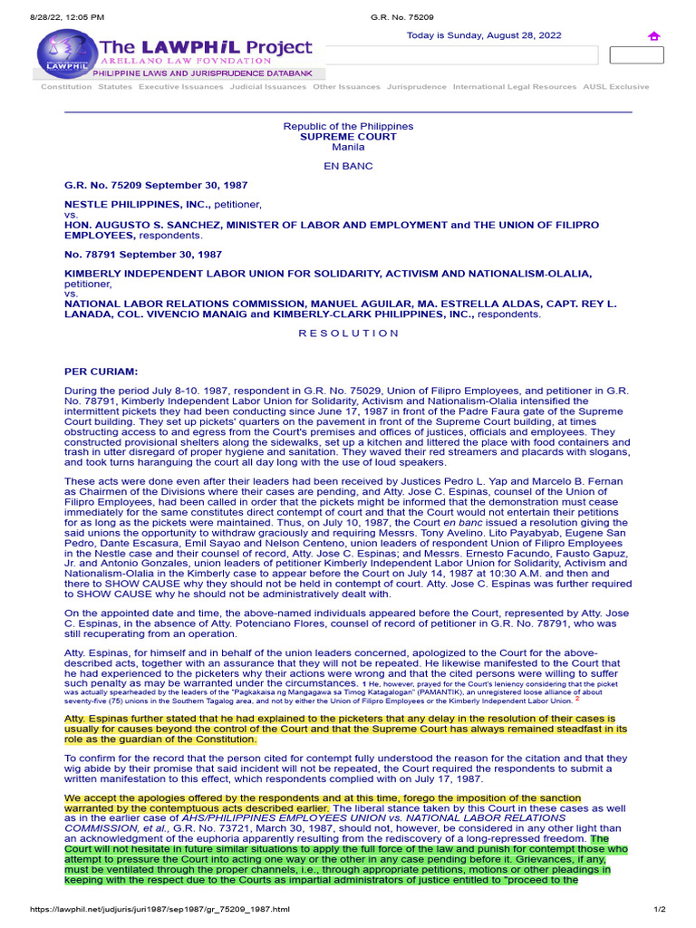 Nestle Phils. v. Sanchez | PDF