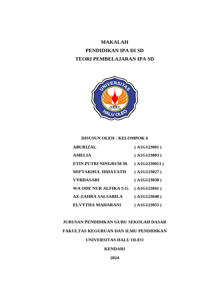 Makalah IPA - Materi 3 - KLP 6-1 | PDF