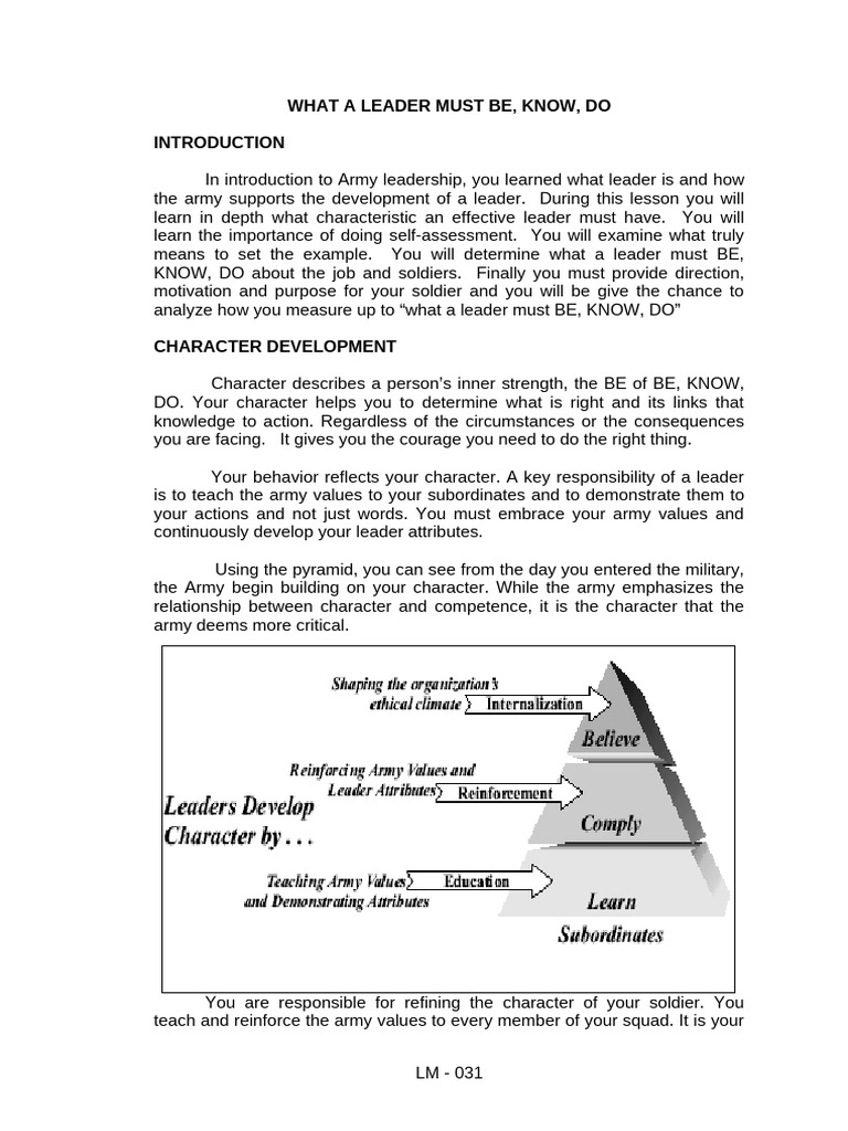 5 - Be, Know, Do | PDF