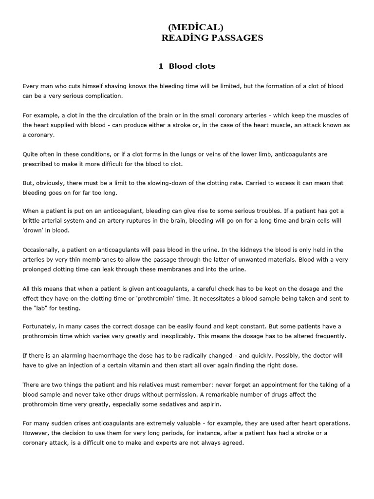 Medical English Class 3 | PDF