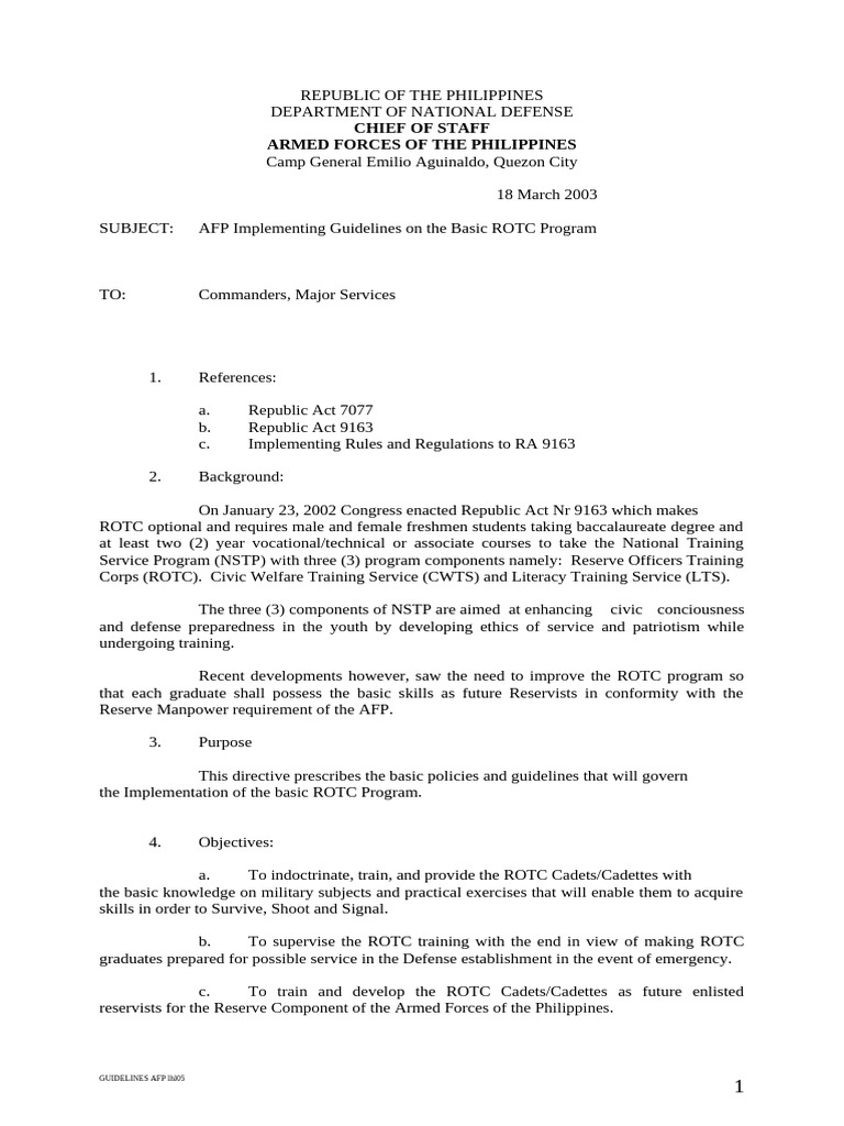 Afp Guidelines | PDF