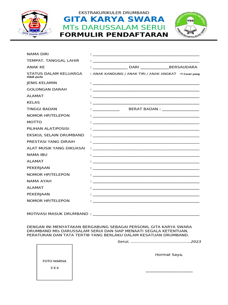 Formulir Gikaswa | PDF