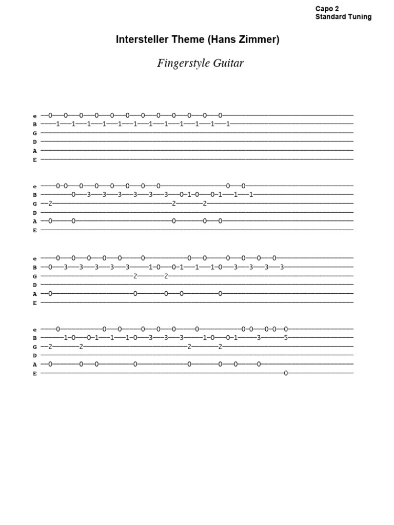 Interstellar Tabs PDF | PDF