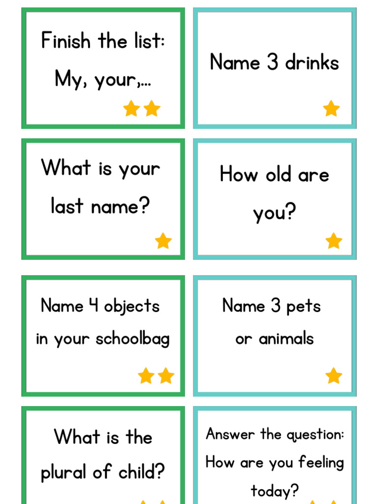 Speaking cards game 5è | PDF