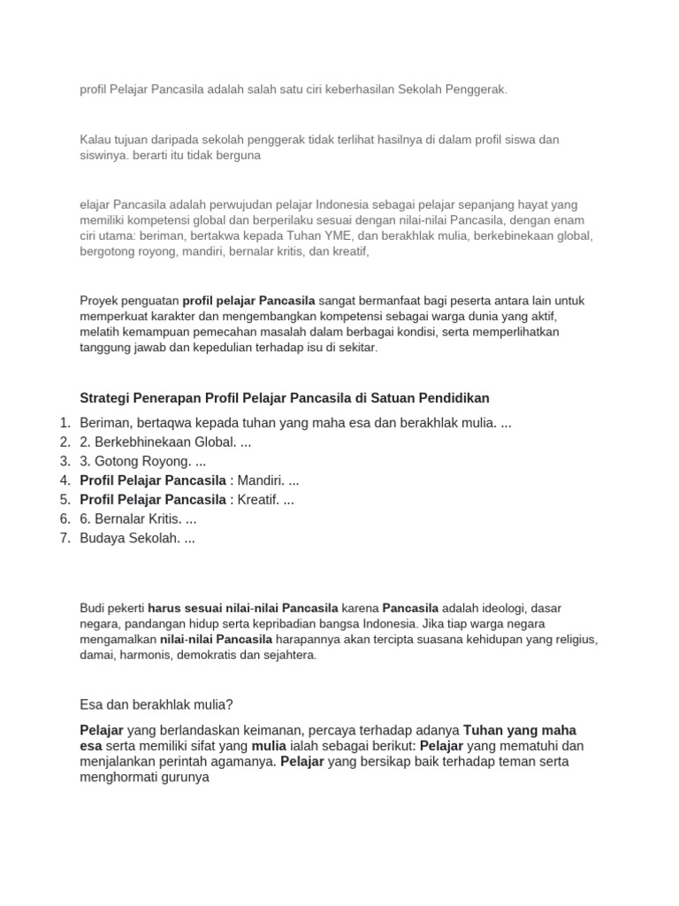 profil pancasila | PDF