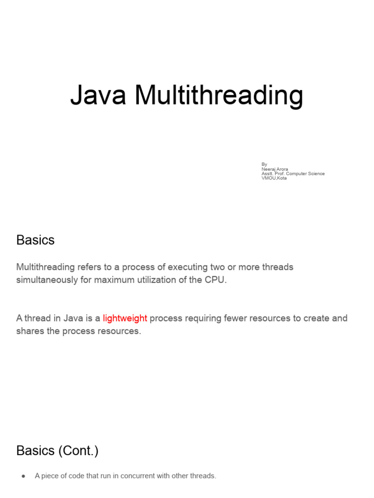 Java Multithreading | PDF