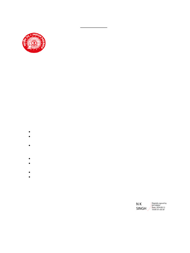 Office of The Dy - Chief Engineer/Con N. E. Railway/Gonda | PDF